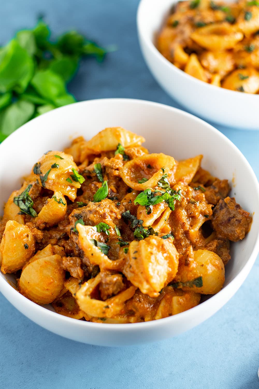 Creamy Shell Pasta with Sausage Recipe - Kitchen Swagger