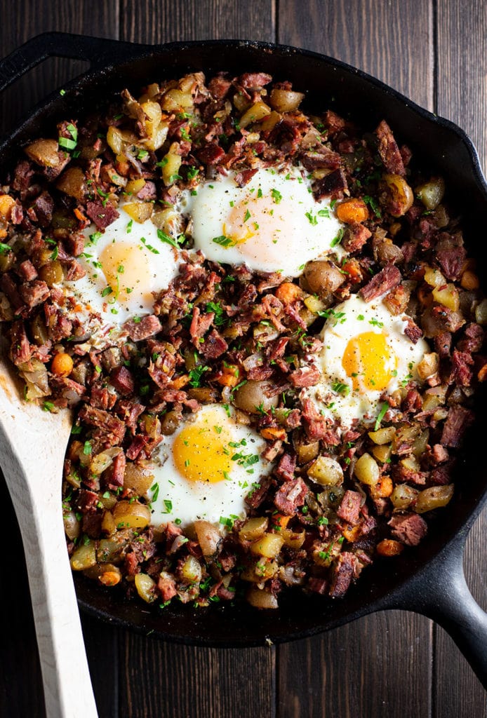 Corned Beef Hash and Eggs Recipe - Kitchen Swagger