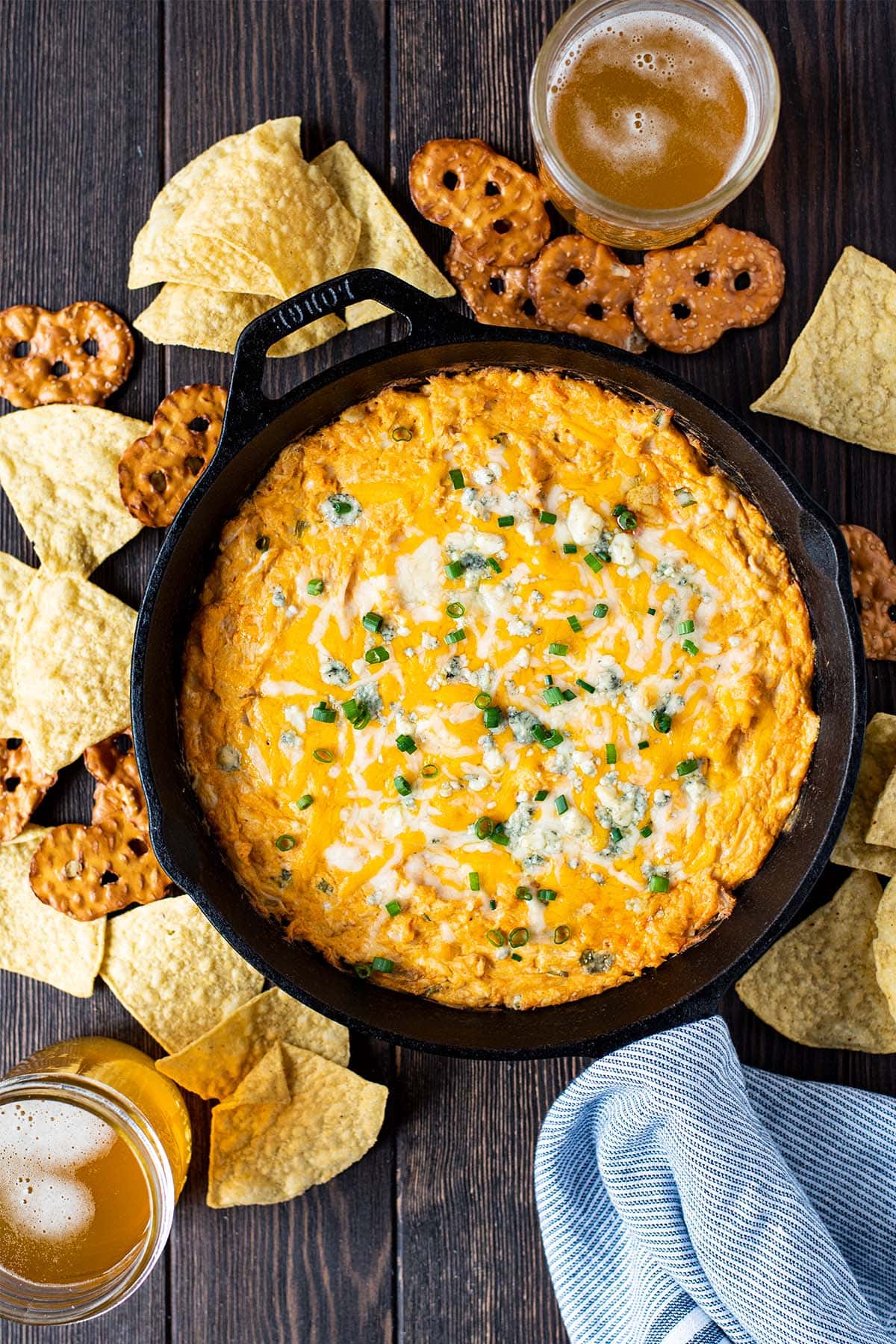 Skillet Buffalo Chicken Dip - Kitchen Swagger