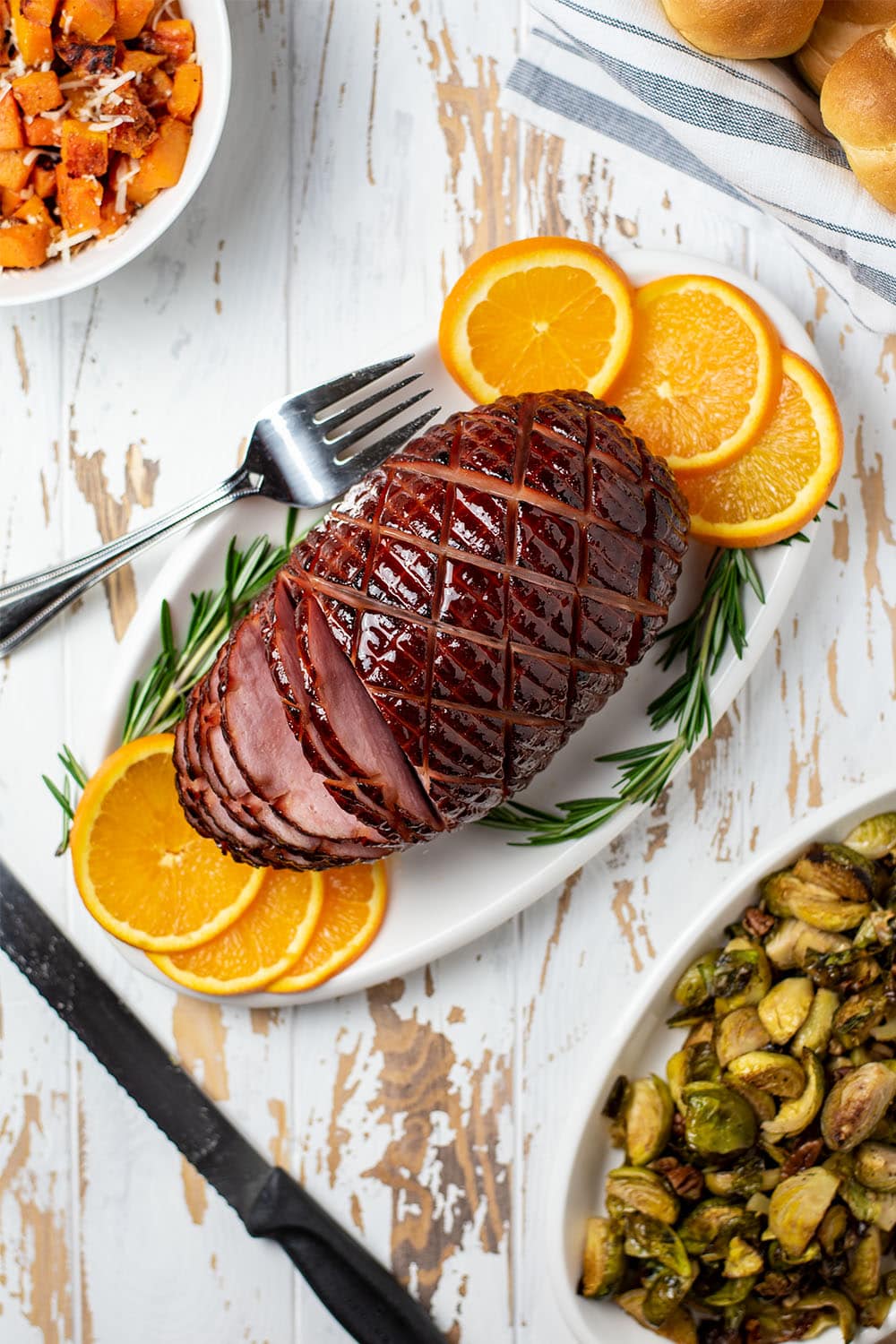 Baked Honey Bourbon Ham Recipe - Kitchen Swagger