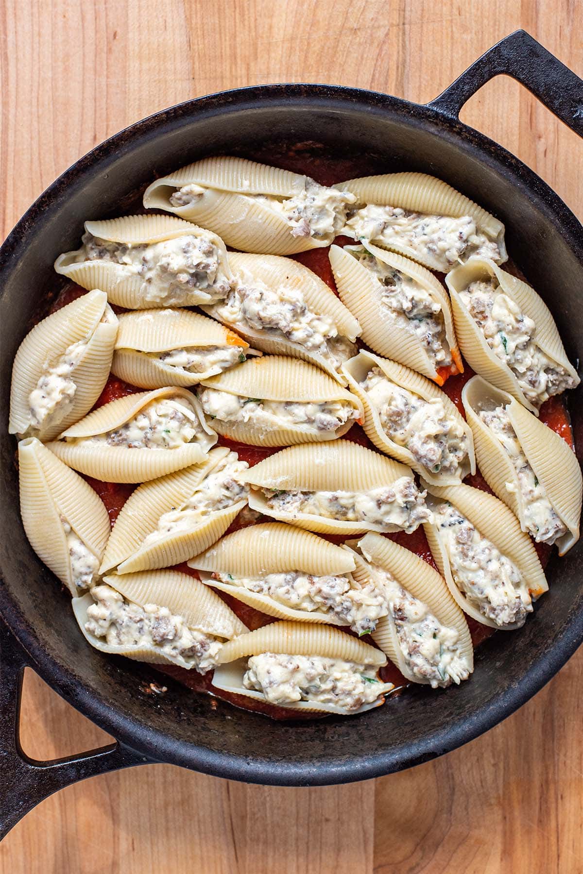 Sausage Stuffed Shells - Kitchen Swagger
