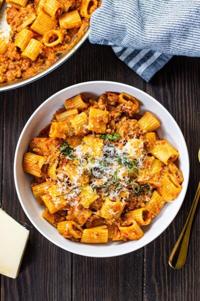 Rigatoni Bolognese - Kitchen Swagger