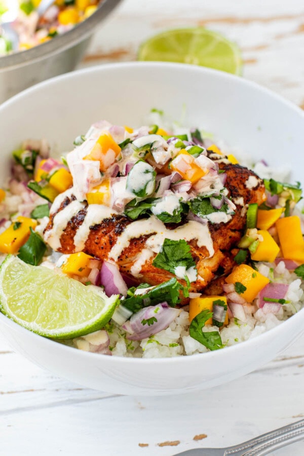 Blackened Cod over Coconut Rice - Kitchen Swagger